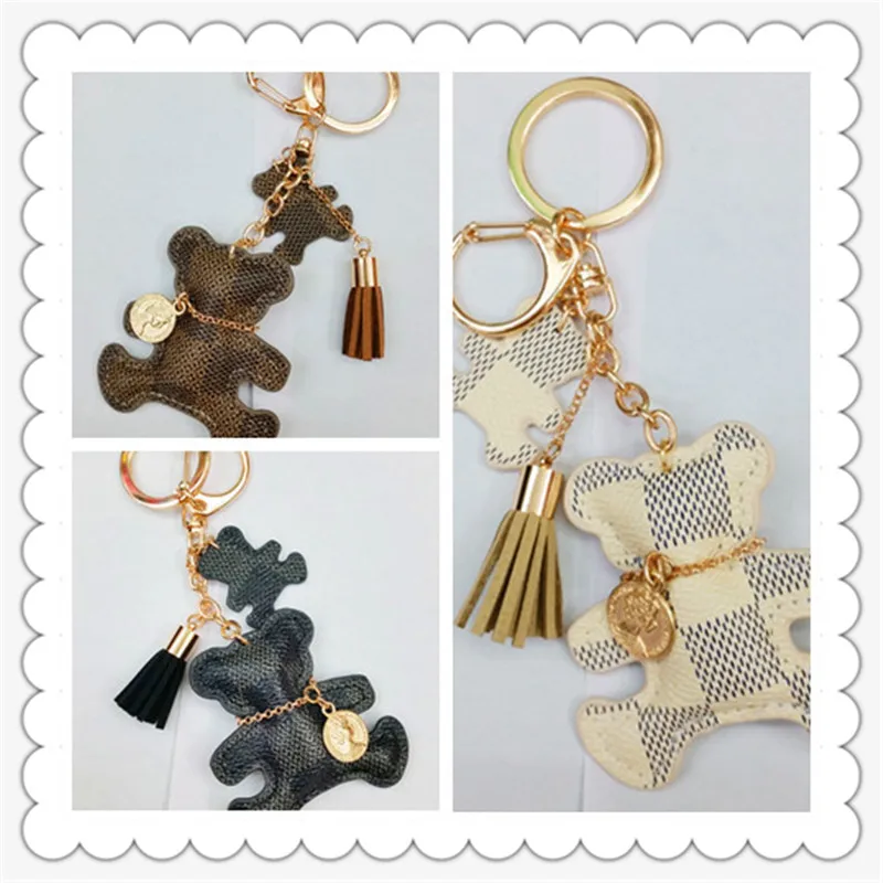 Three colors to choose from bear Key chain 2017 New fashion!PU Leather ...