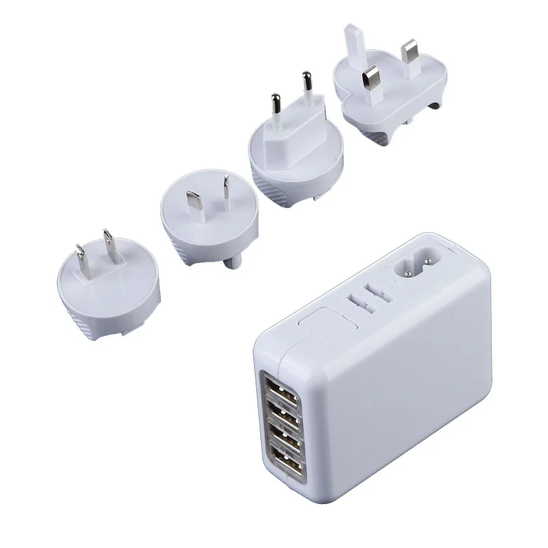 Universal Multi function 4 Ports USB AC Adapter Travel Wall Charger for ...