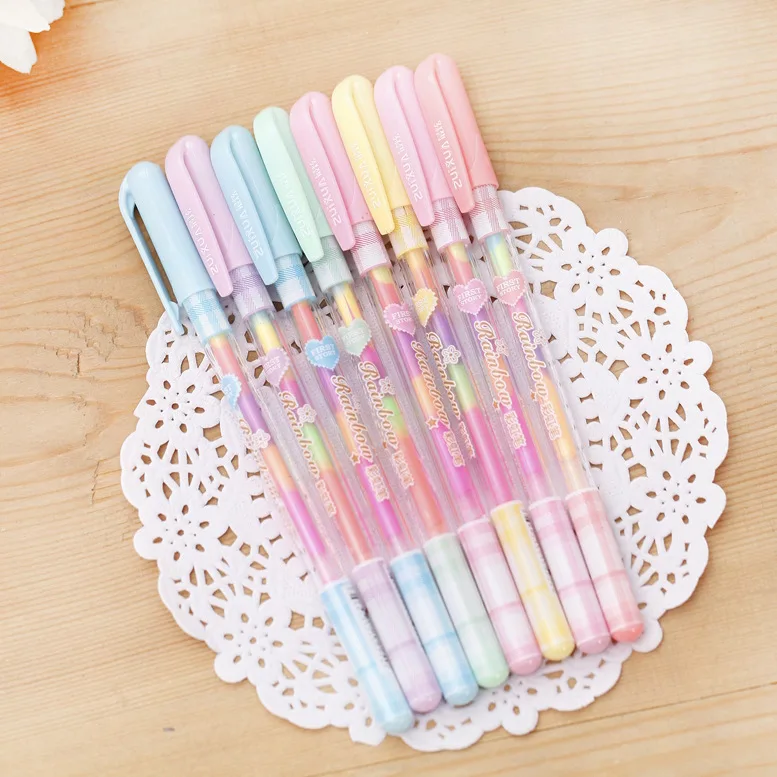 1pc cute kawaii candy color gel pen draw pens for kids promotion gift ...