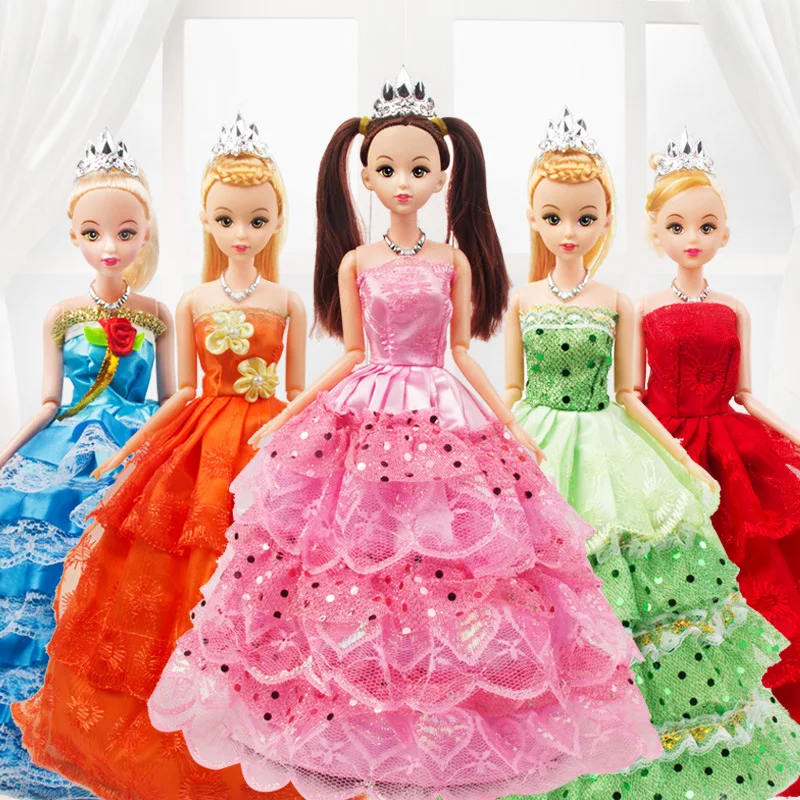 Many Styles Dolls High Quality Fashion Handmade Clothes Dresses Crown ...