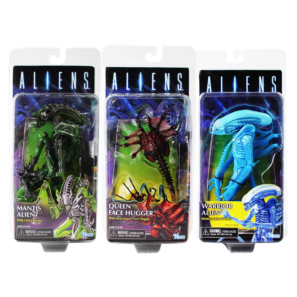 3styles Aliens Action Figure Mantis Alien Queen Face Hugger Warrior ...