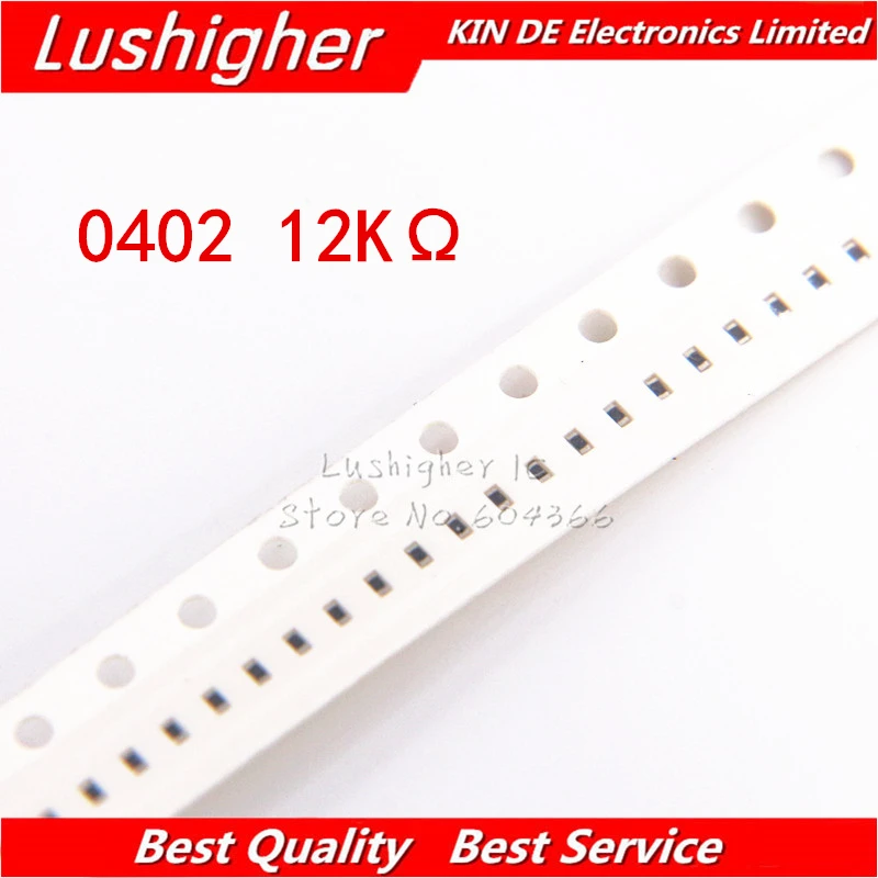 100pcs 0402 Smd Resistor 1% 12kohm 12k Ohm 123 1202 - Resistors ...