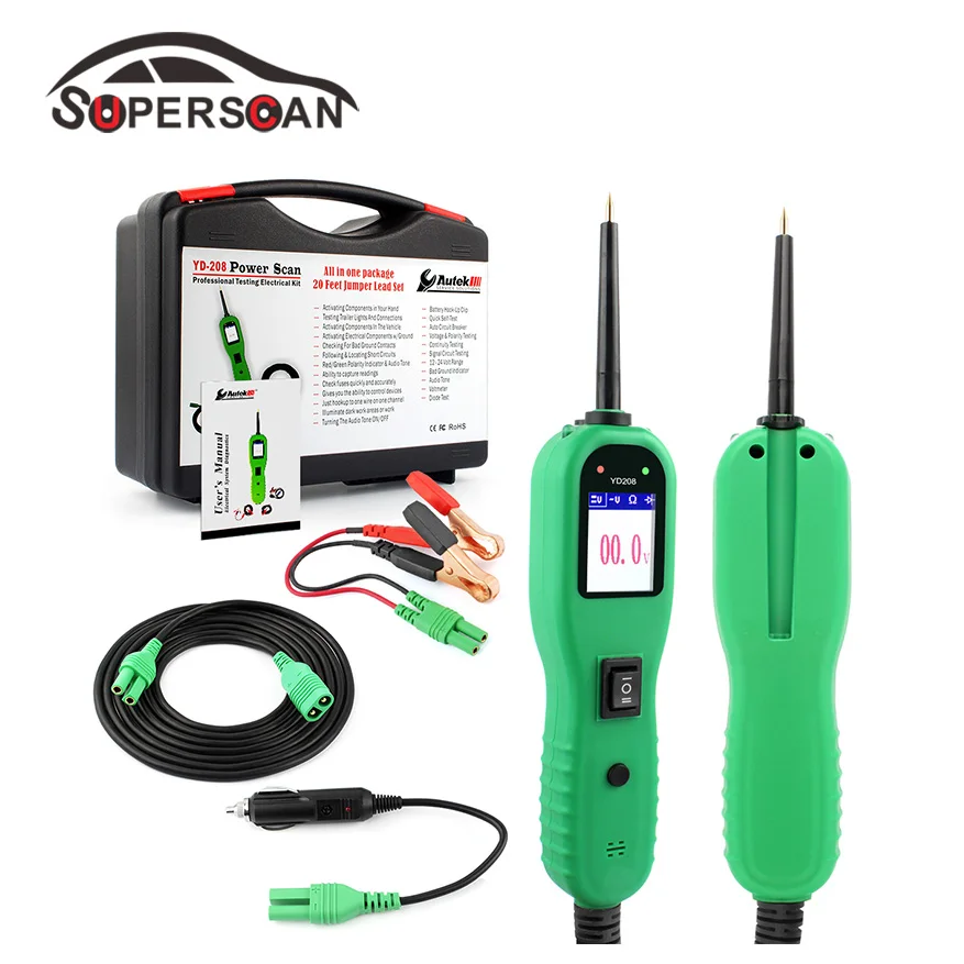 Car Electric Circuit Tester Automotive Tools Auto 12V Voltage AUTEK ...