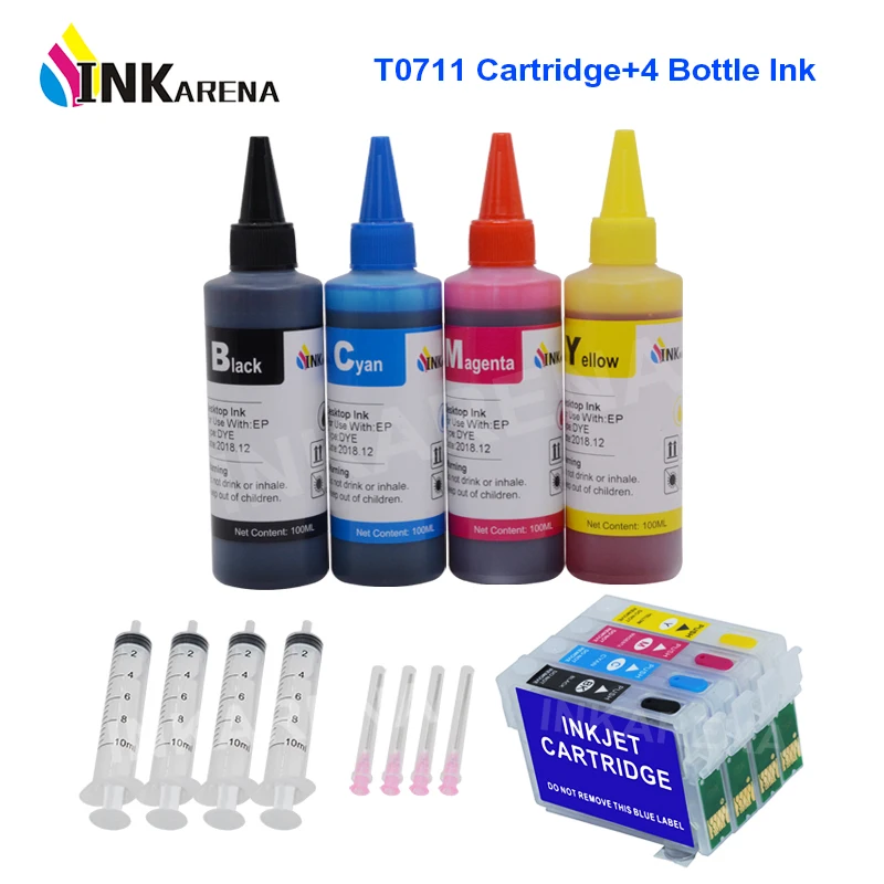 INKARENA-T0711-Refill-Ink-Kit-Full-Ink-Cartridge-For-EPSON-Stylus-S20 ...