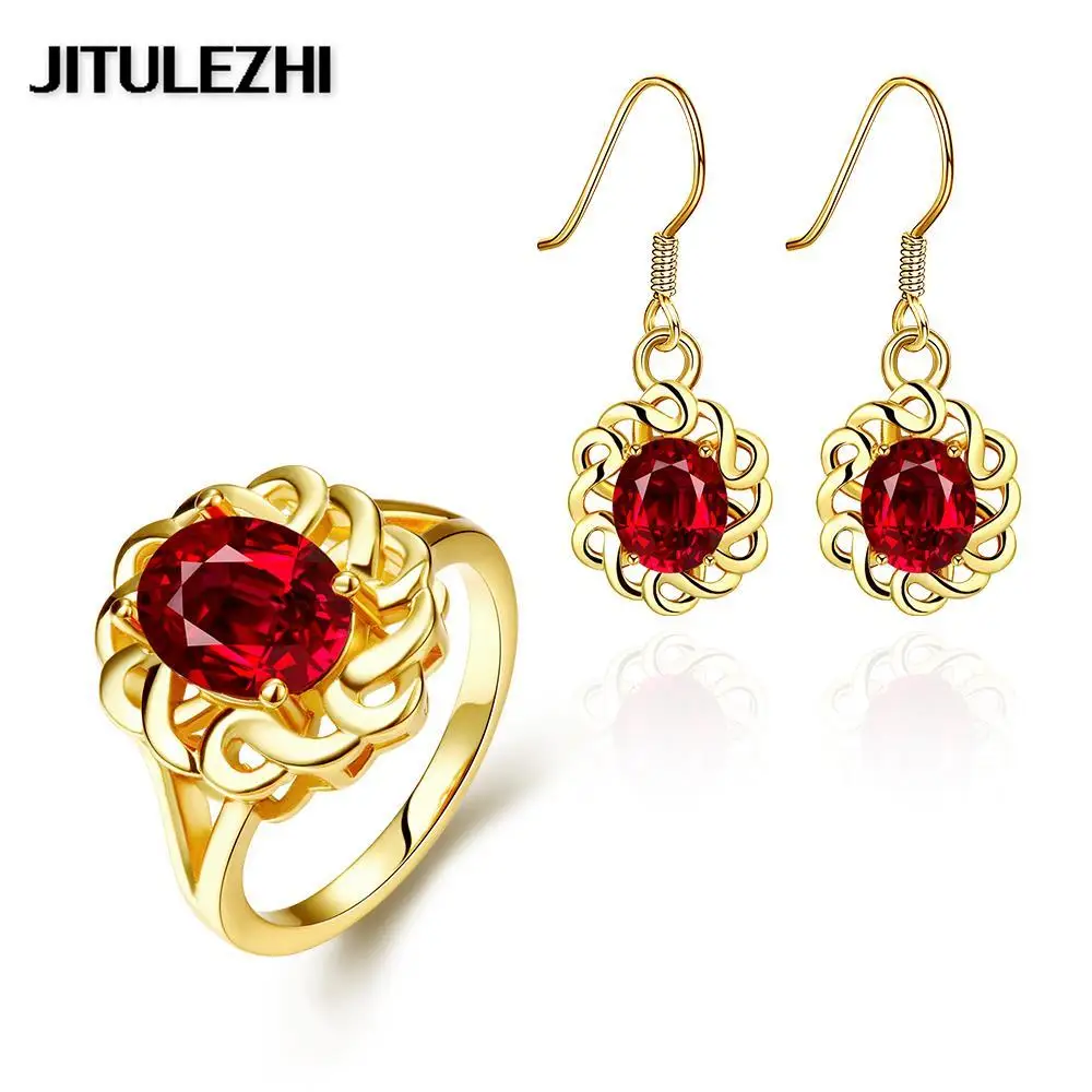 2016 New Gold Color Jewelry Sets Wedding Jewelry Rhinestone Alahas Sets Christmas Ts Not