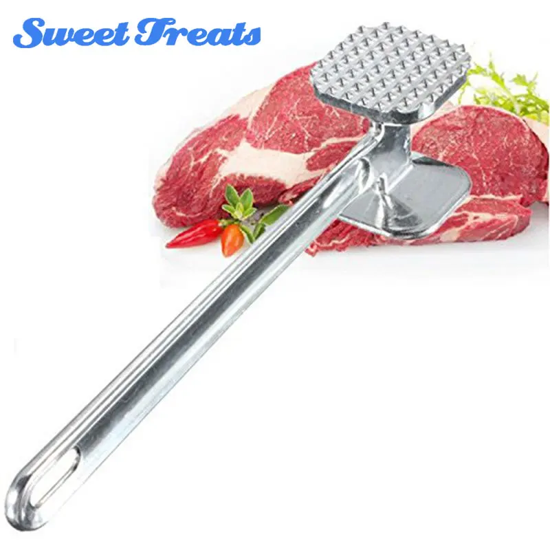 Sweettreats Meat Hammer Stainless Steel Metal Meat Mallet Tenderizer