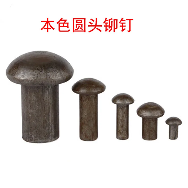 Parafuso rebite sólido 5 peças m8, rebite redondo semicircular ferro de ...