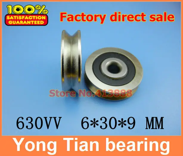 High Quality 6mm V Groove Steel Roller Bearings 630vv 6*30*9 Mm Bearing ...