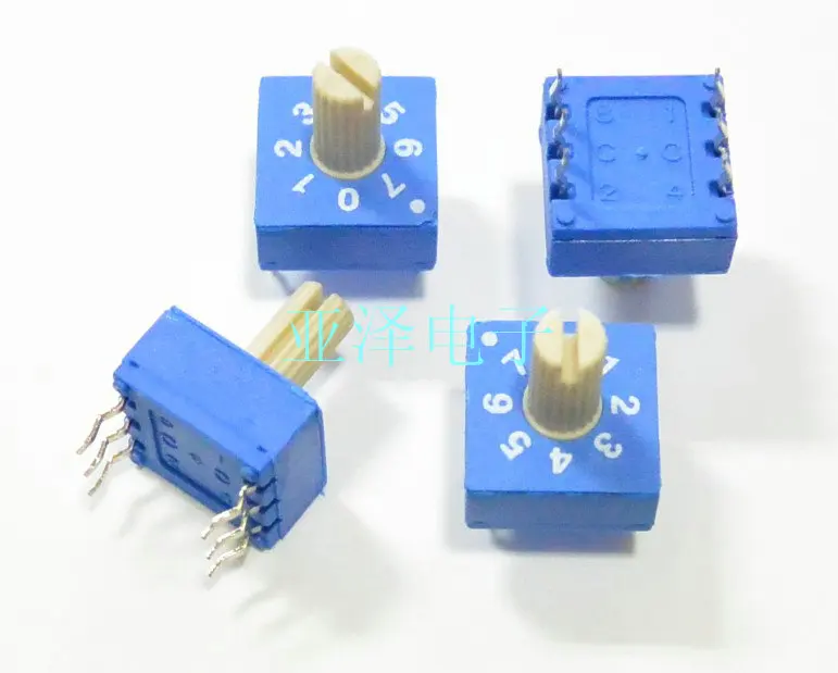 5pcs/lot Ece 100 Capacity 8 Bit 0-7 Rotary Dial Switch, Erd208rsz ...
