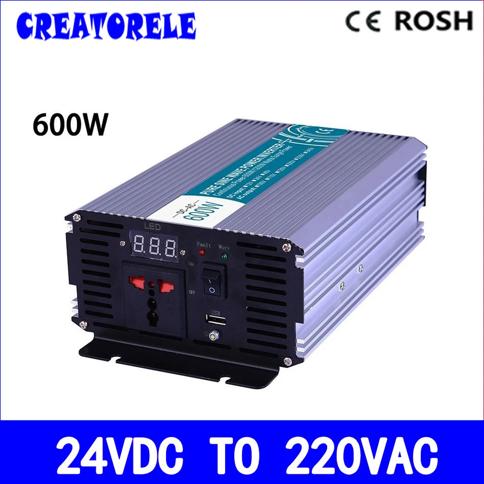 P600-242 600w Inverter 24vdc To 220vac Inverter Pure Wave Inverter ...