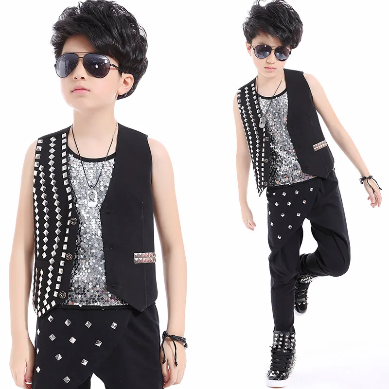 2018 new arrival boys suit dance wear kids stage costume for children ...