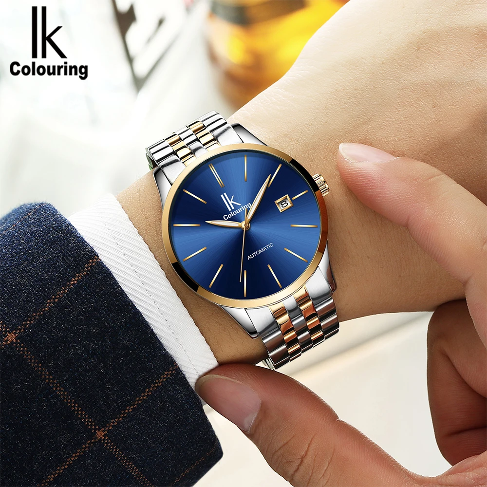 IK Colouring Mens Watches Top Brand Luxury Full Stainless Steel ...