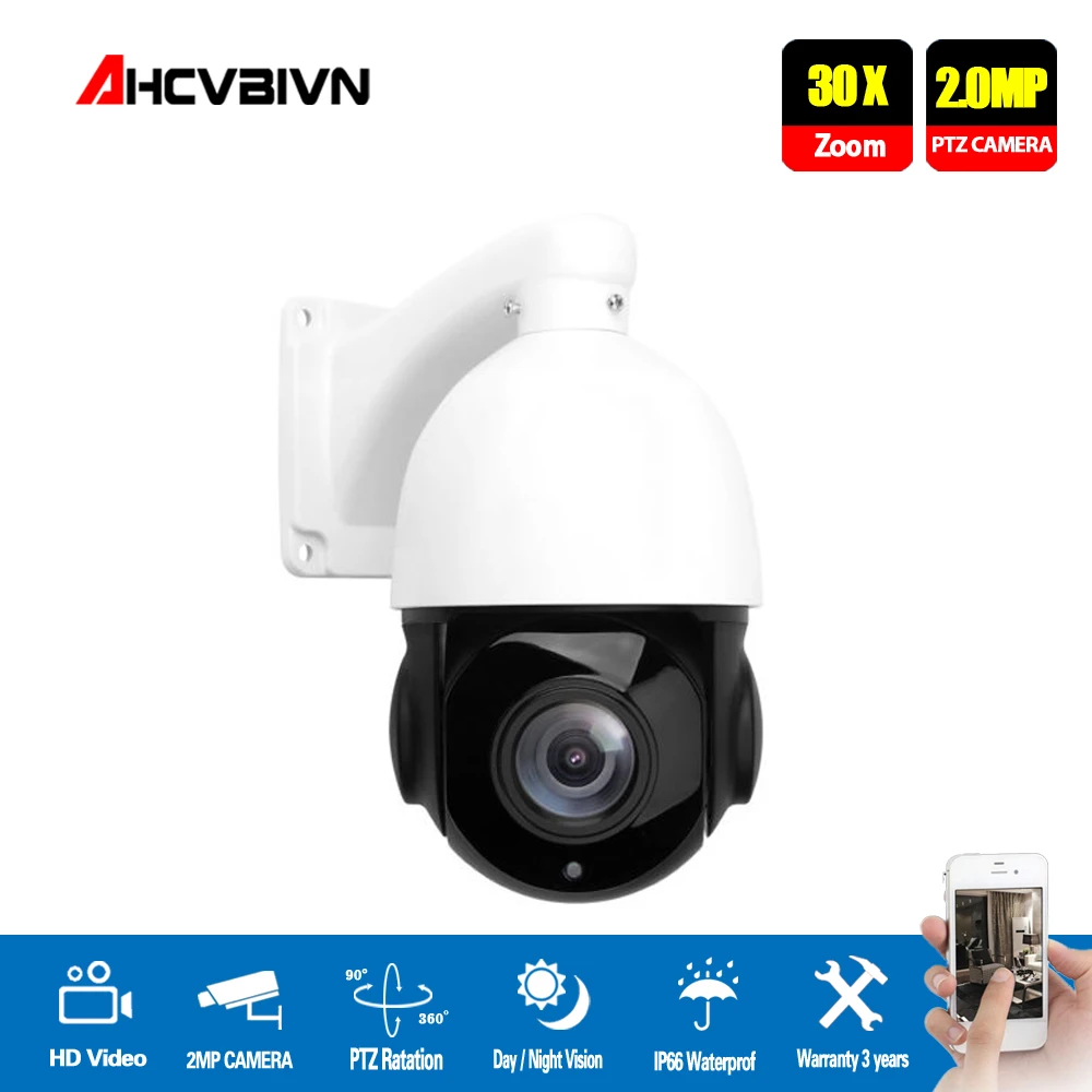 Limited Offer of AHCVBIVN 1080P PTZ IP Camera Outdoor Onvif 30X ZOOM ...