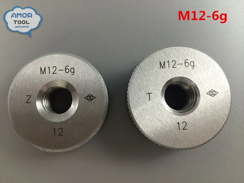 Calibrador de M12 6g de anillo de rosca métrica T + Z, herramientas ...