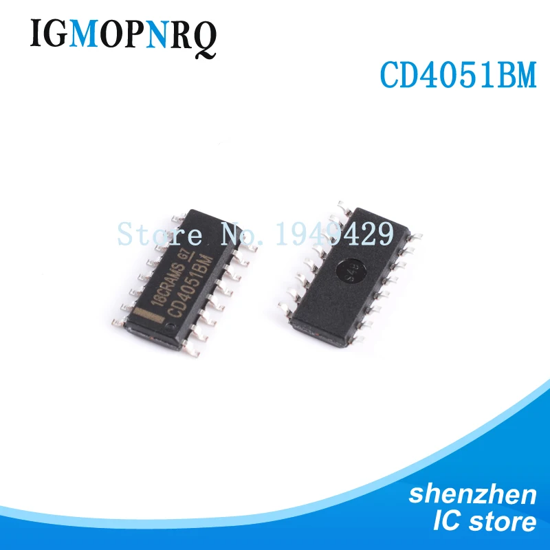 20 pces cd4051bm sop16 cd4051bm96 cd4051 interruptor multiplex ic cmos ...