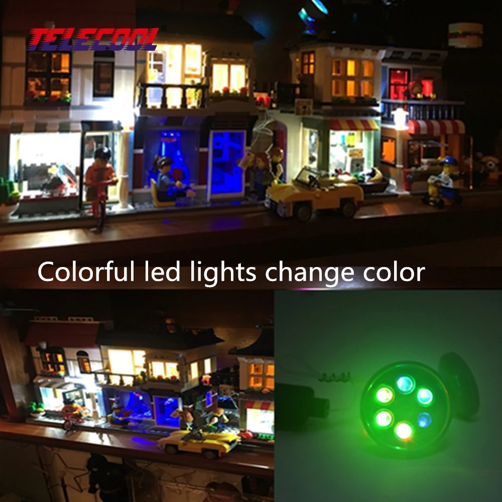 TELECOOL Led Building Blocks with LED Lights Colorful Light emitting ...