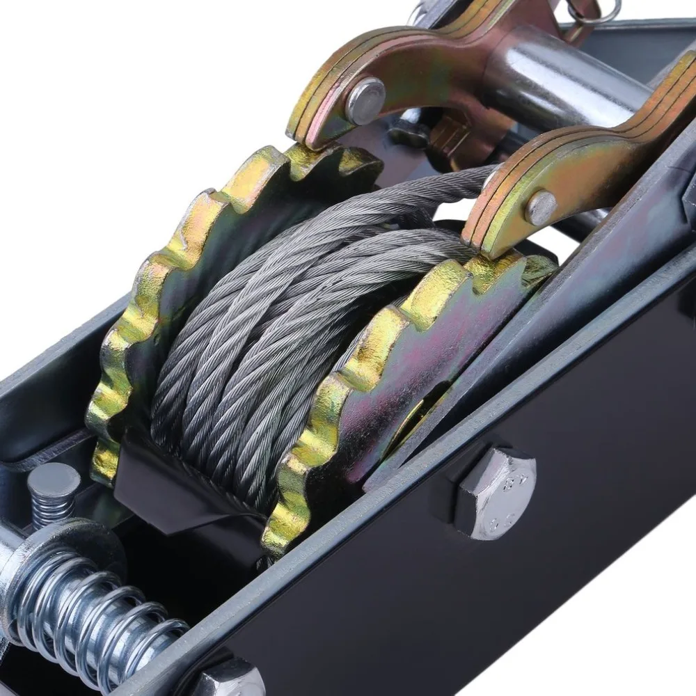 4 Ton 3 Hook Cable Puller Hand Winch Puller Crane Turf-Er For Caravan ...