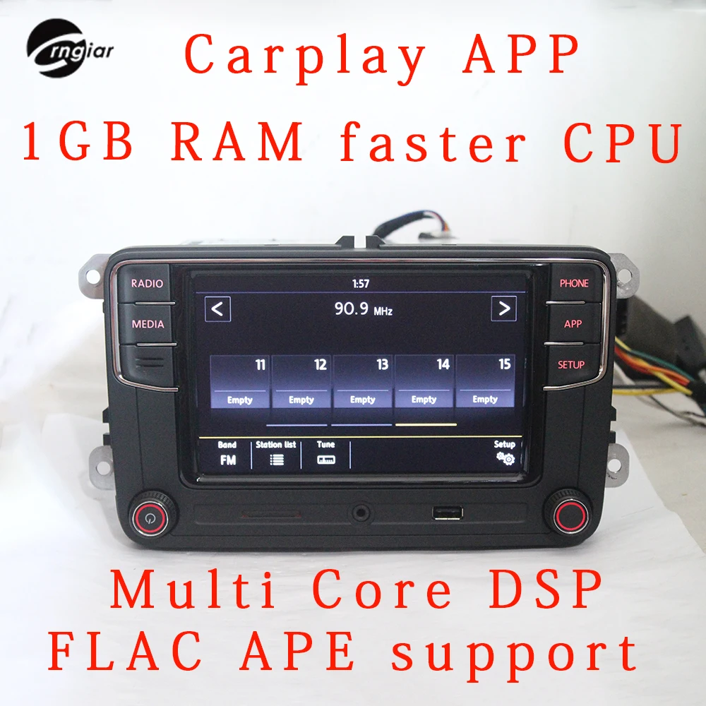 Crngiar RCD330 Plus CarPlay Radio 1GB RAM For VW Golf 5 6 Jetta MK5 MK6 ...