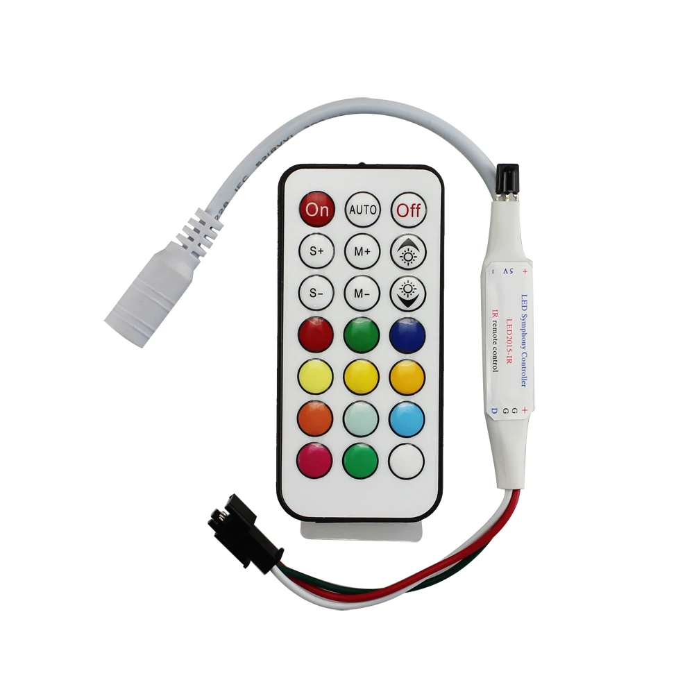 Mini pixel light controller IR21key RF21key DC5 24V Led pixel strip ...