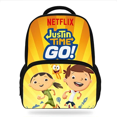 Girls Cartoon Justin Time Go Design Backpack Character Cute Pattern ...