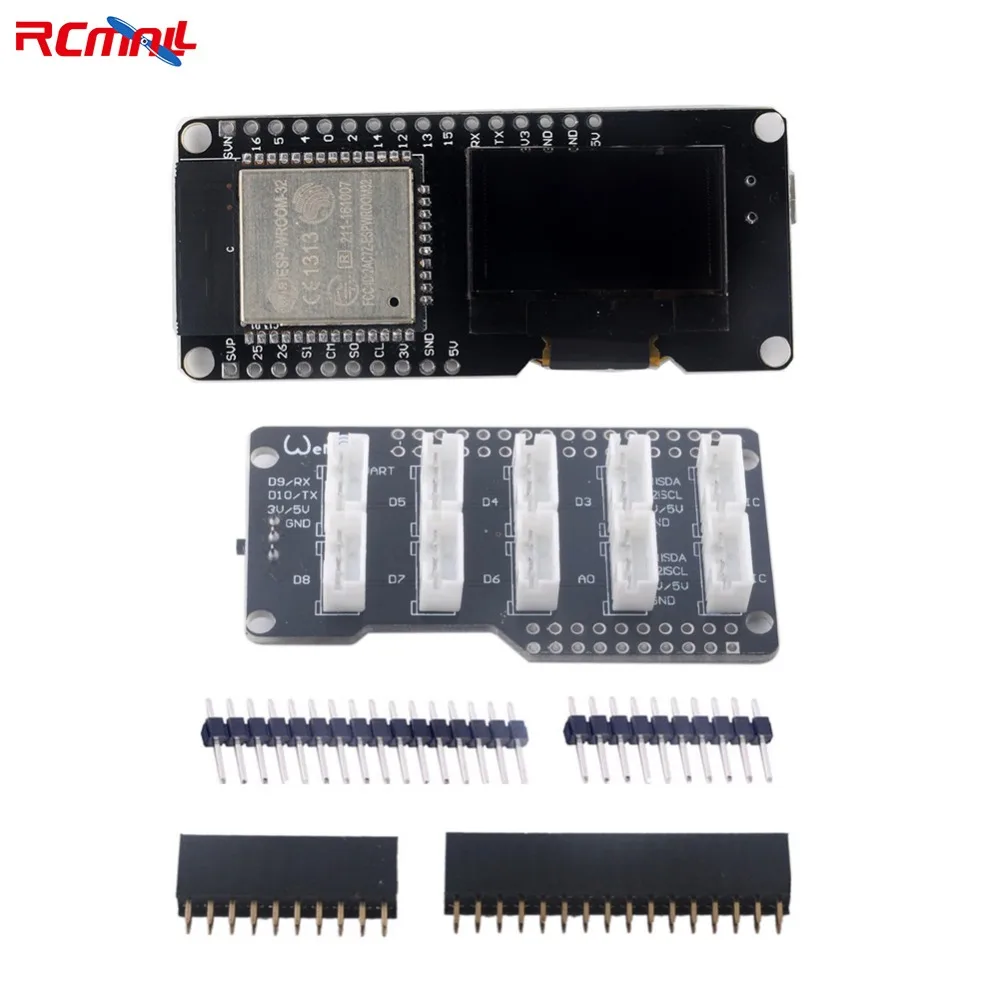 RCmall ESP8266 ESP Wroom 32 Wifi Bluetooth compatible Module 1.3"OLED ...