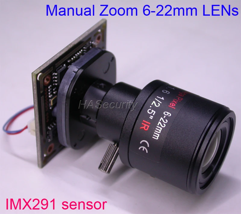 Manual Zoom & Focus 6-22mm Lens Ahd-h (1080p) 1/2.8" Sony Exmor Cmos ...