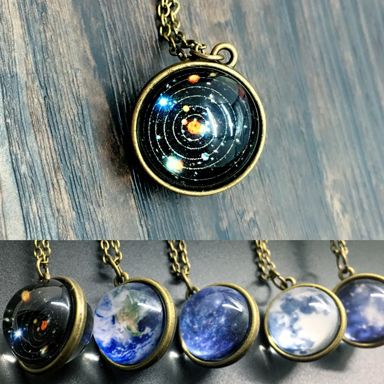 Solar System Necklace Pendant,Planet Necklace, Earth Necklace,Galaxy ...