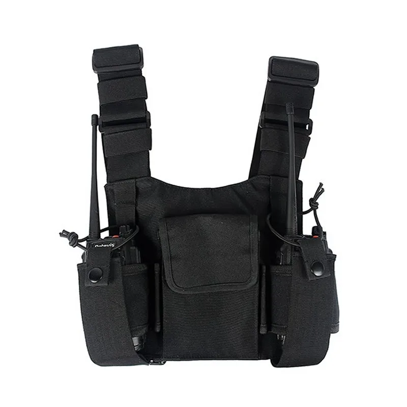 Radio Chest Harness Chest Front Pack Pouch Holster Vest Rig Chest Bag ...