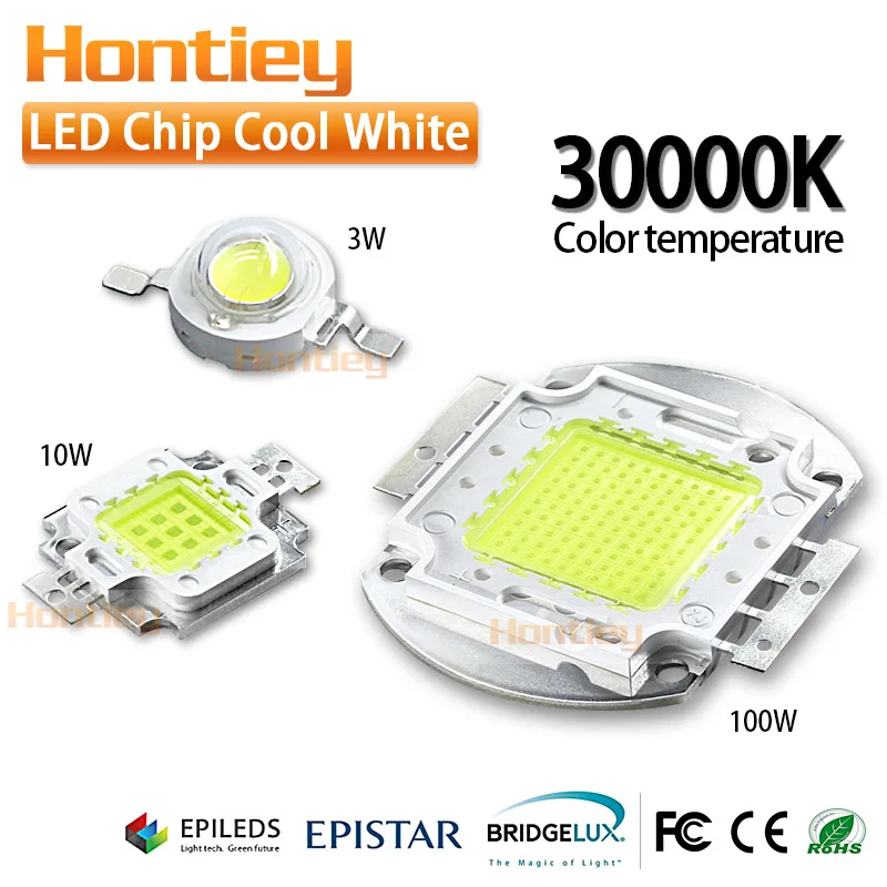 LED Chip Cold Cool White 10000K 15000K 20000K 25000K 30000K 35000K 1W ...