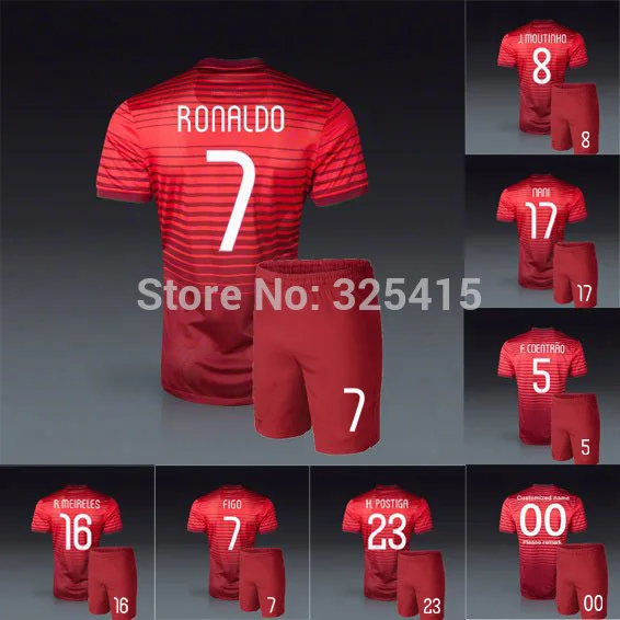 2014 cristiano ronaldo national soccer jersey and short football ...