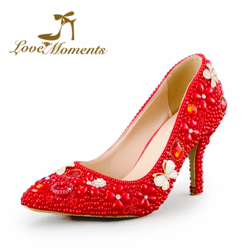 Chaussures de mariée à talons hauts et bout pointu pour femmes ...