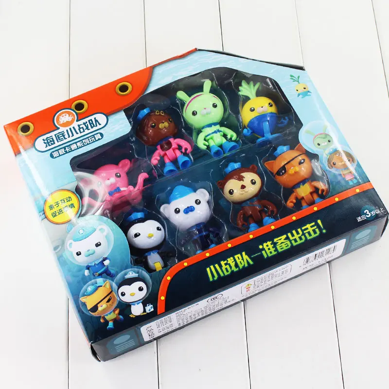 8pcslot Anime Octonauts Captain Barnacles Kwazii Pvc Figures Peso Shellington Dashi Tweak Doll