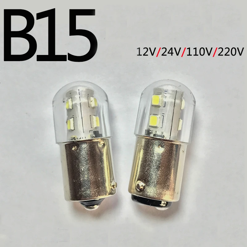 B15d Led Signal Indicator Lamp Bulb 5w 12v 24v 110v 220v B15s Single ...