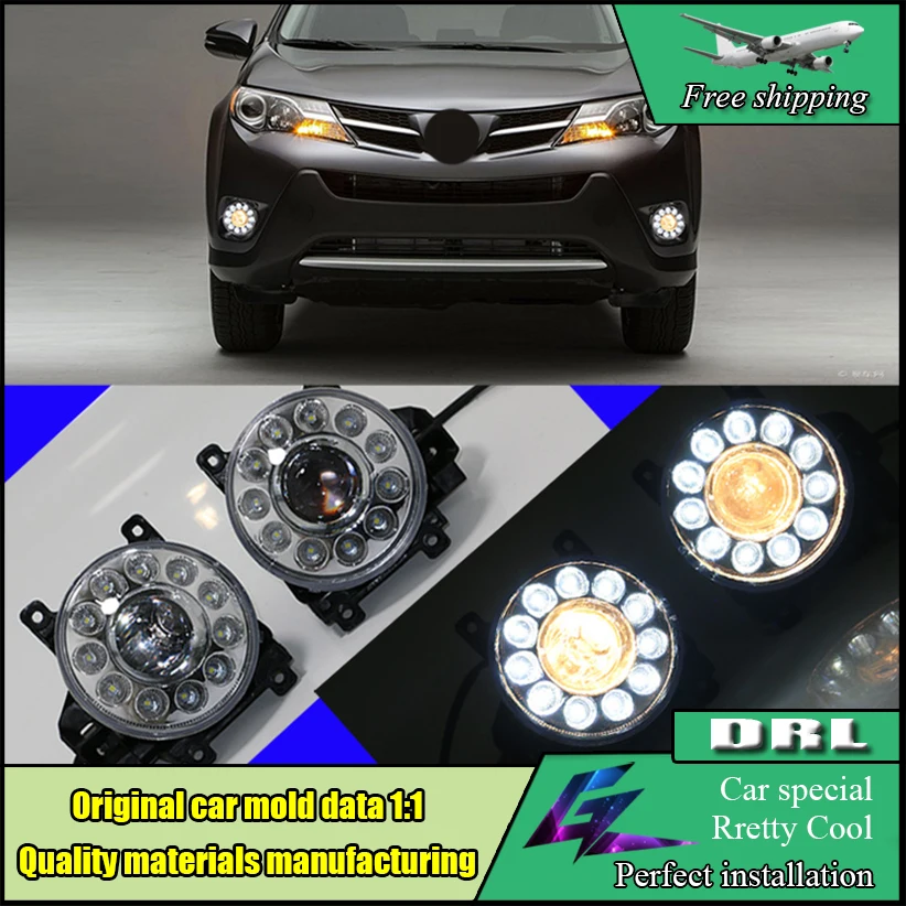 Car Styling LED DRL For Toyota RAV4 2013 2014 2015 LED DRL High ...