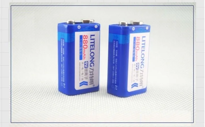 4pcs/lot 880mah Super Big 9v Li-ion Lithium Rechargeable 9 Volt Battery ...