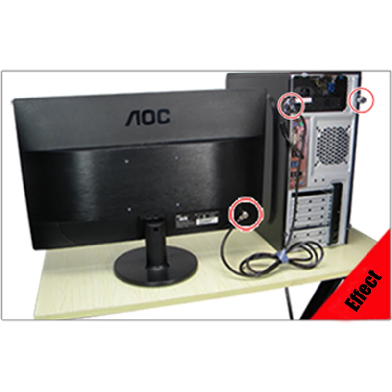 ESLOTH Computer Cases Towers Key Lock Desktop Computer Hosting Chassis ...