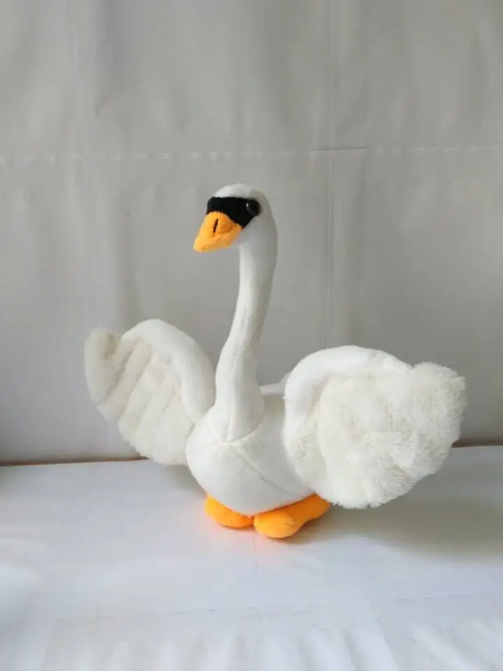 Small Cute Plush Swan Toy White Swan Doll Gift About 30cm - Stuffed ...