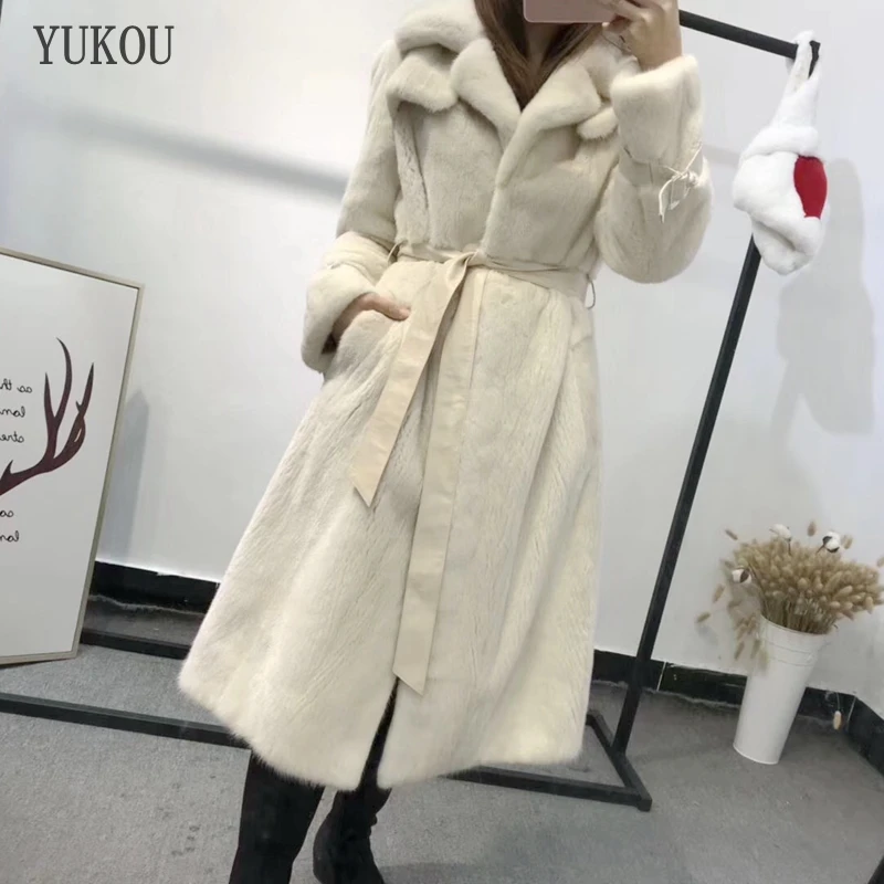 Длинные зимние женские шубы из натурального меха норки настоящая меховая шуба женская шуба из