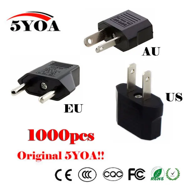 1000PC-Universal-US-EU-AU-Plug-USA-Euro-Europe-Travel-Wall-AC-Power ...
