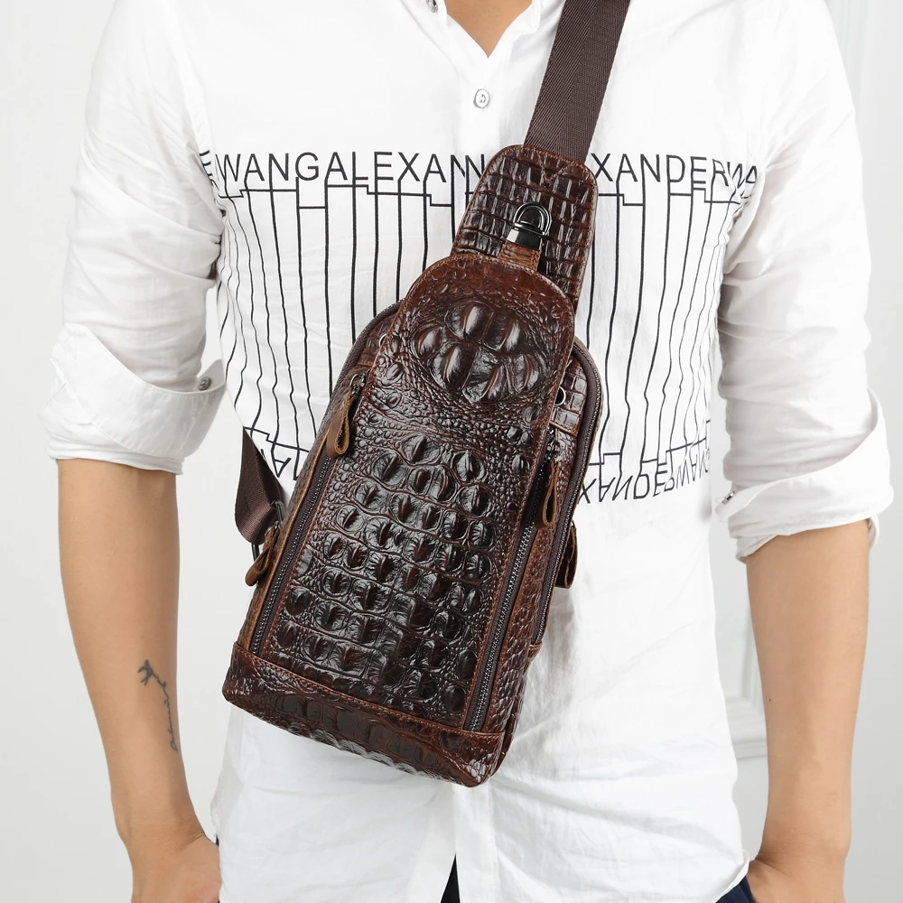 Meigardass Genuine Leather Crossbody Bags Men Casual Messenger Bag