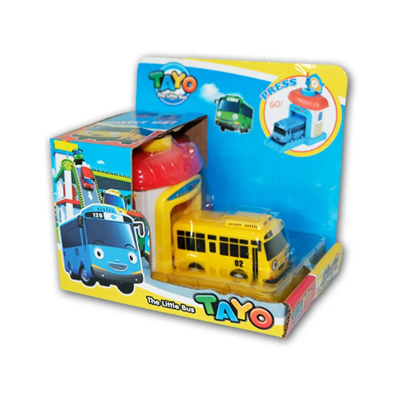 Korean Cartoon Tayo the Little Bus One Piece Araba Oyuncak Garage Car ...