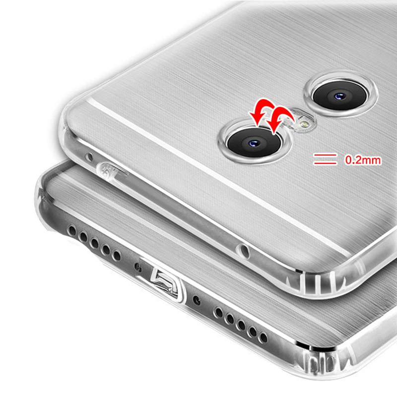 Xiaomi Redmi Note 4 Pro Case Transparent Protector Soft Black Cover ...