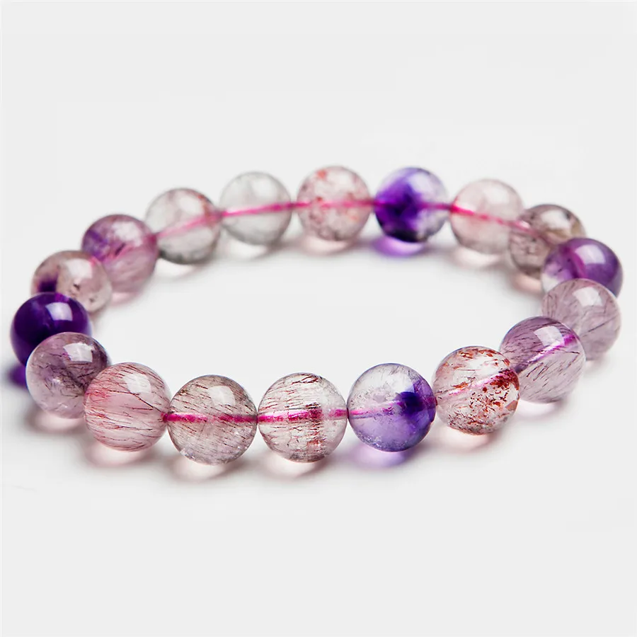 12mm Just One Natural Super Seven Melody Stone Rutilated Quartz Round ...