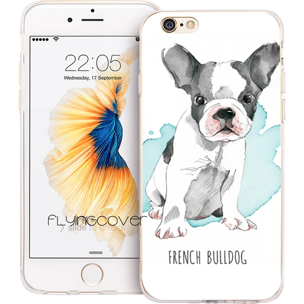 Coque Capa French Bulldog Clear Soft TPU Silicone Phone Cover for ...