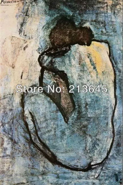 100% handpainted Blue Nude c.1902 Pablo Picasso Oil Painting Repro by ...