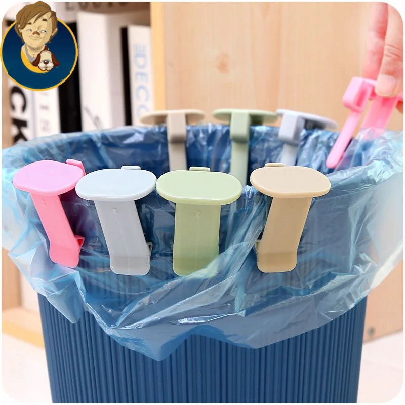 2pcs/set top retaining clip creative waste bins clips prevent rubbish ...
