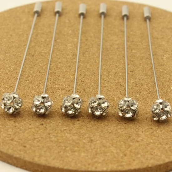 10pcs/lot 10cm Length Crystal Jewelry Brooch Safety Pins With Safety ...