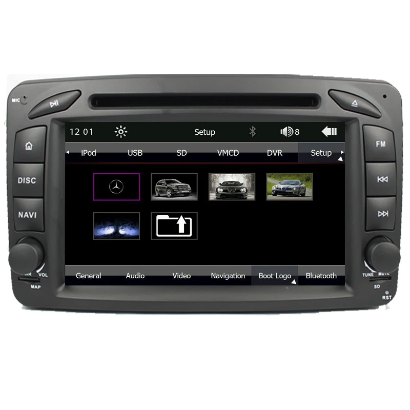 2 Din 7 Inch Car DVD Player For Mercedes/Benz/CLK/W209/W203/W168/W208 ...
