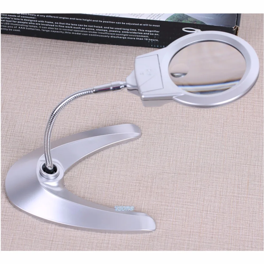 85mm Desk Metal Hose Illuminated Magnifying Glass Multi Function With 2 85mm-desk-metal-hose-illuminated-magnifying-glass-multi-function-with-2