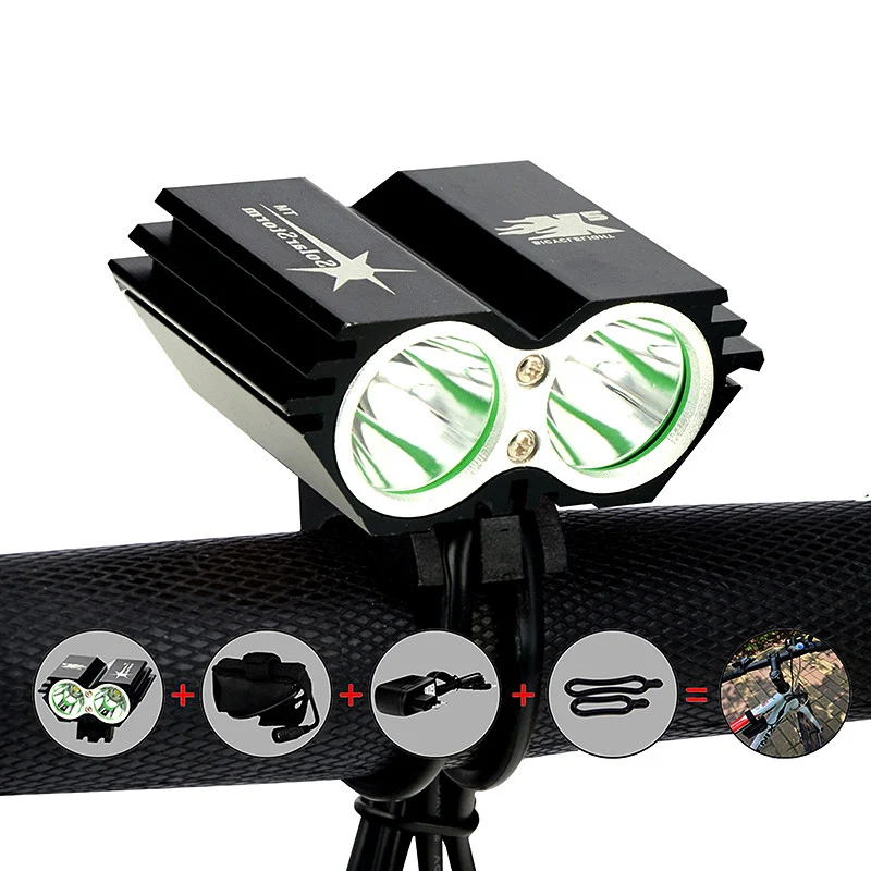 SolarStorm 5000 Lumen 2x CREE XML U2 LED Cycling Bicycle Bike Light ...